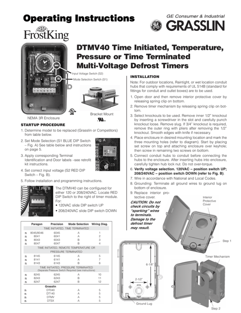 DTMV40 Defrost Timer Installation & Wiring Guide