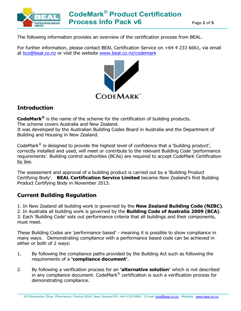 Introducing the Product Certification Info Pack