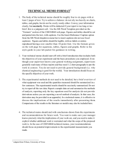 A Brief Introduction to the Technical Memo Report