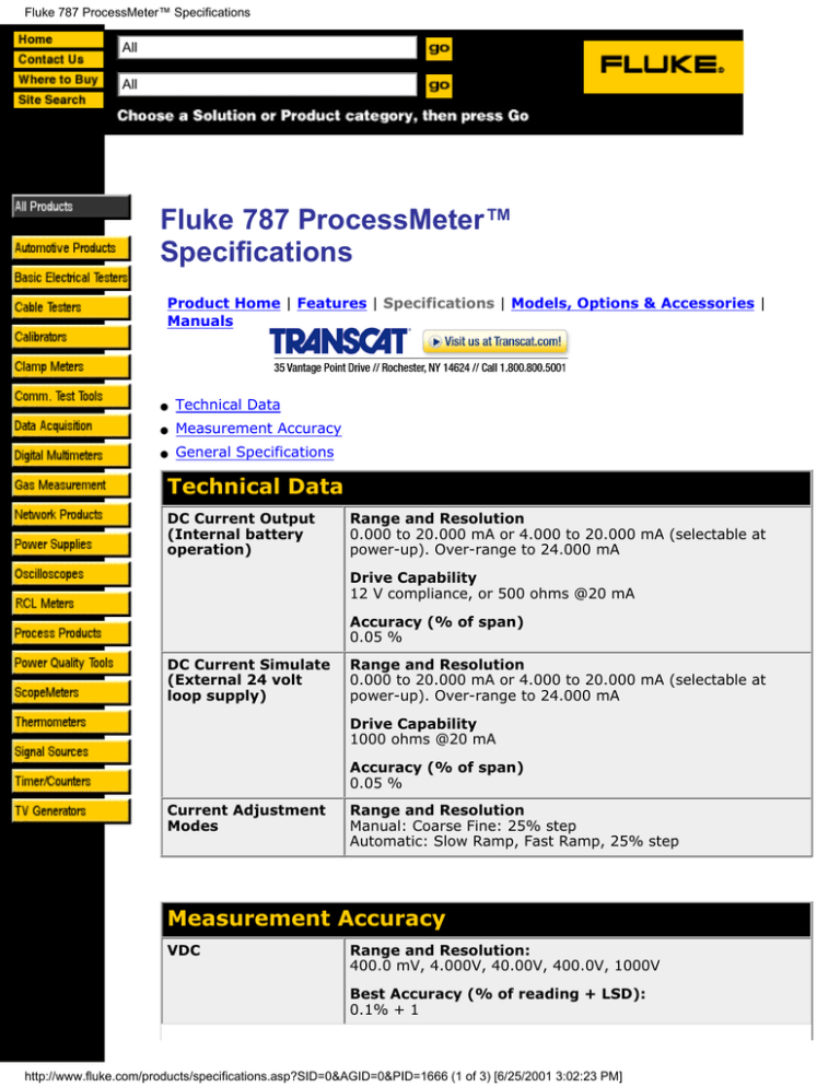 fluke 787 - Transcat