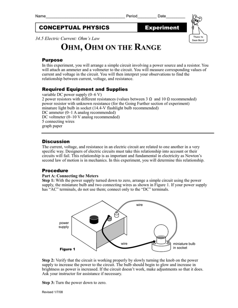 Ohm, Ohm on the Range