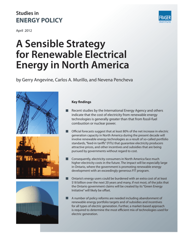 A Sensible Strategy for Renewable Electrical Energy