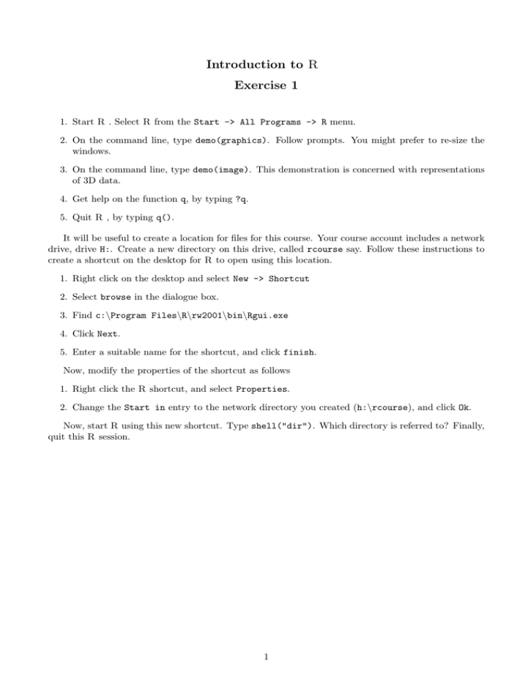 Introduction To R Exercises Data Analysis And Programming