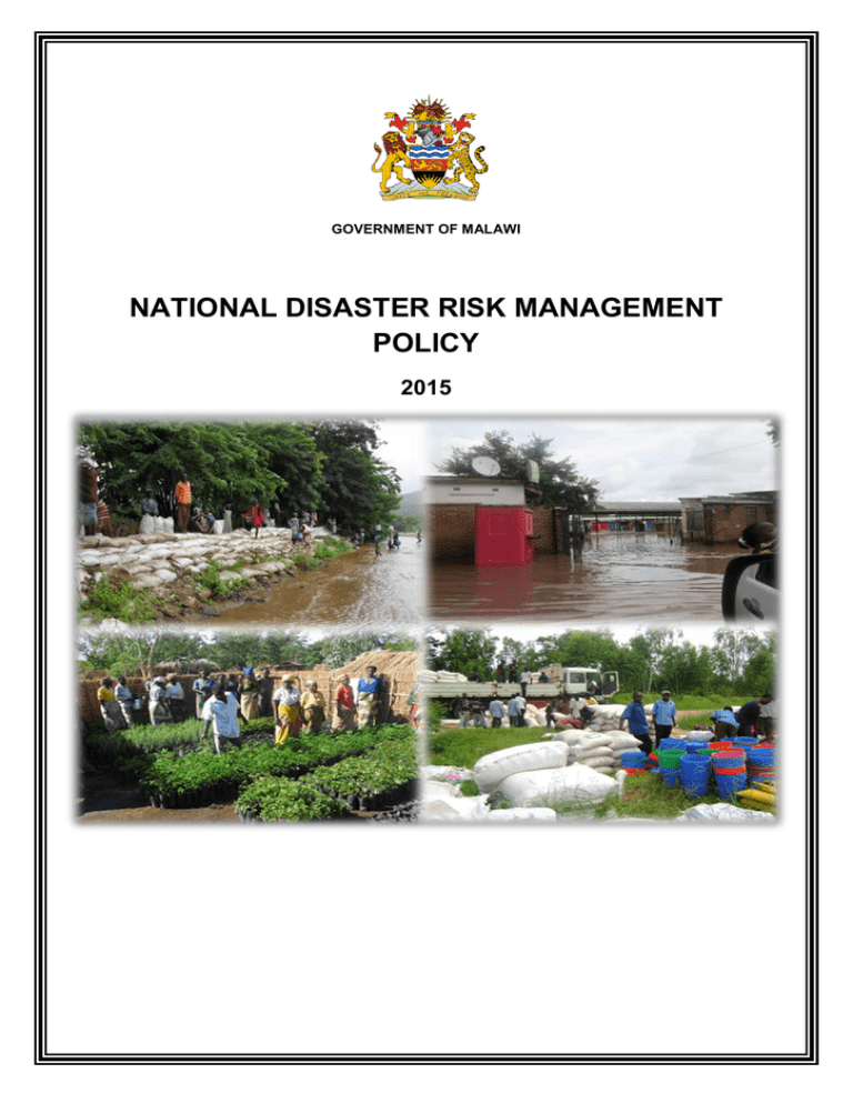 National Disaster Risk Management Policy national-disaster-risk-management-policy