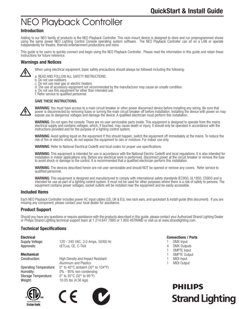 NEO Playback Controller