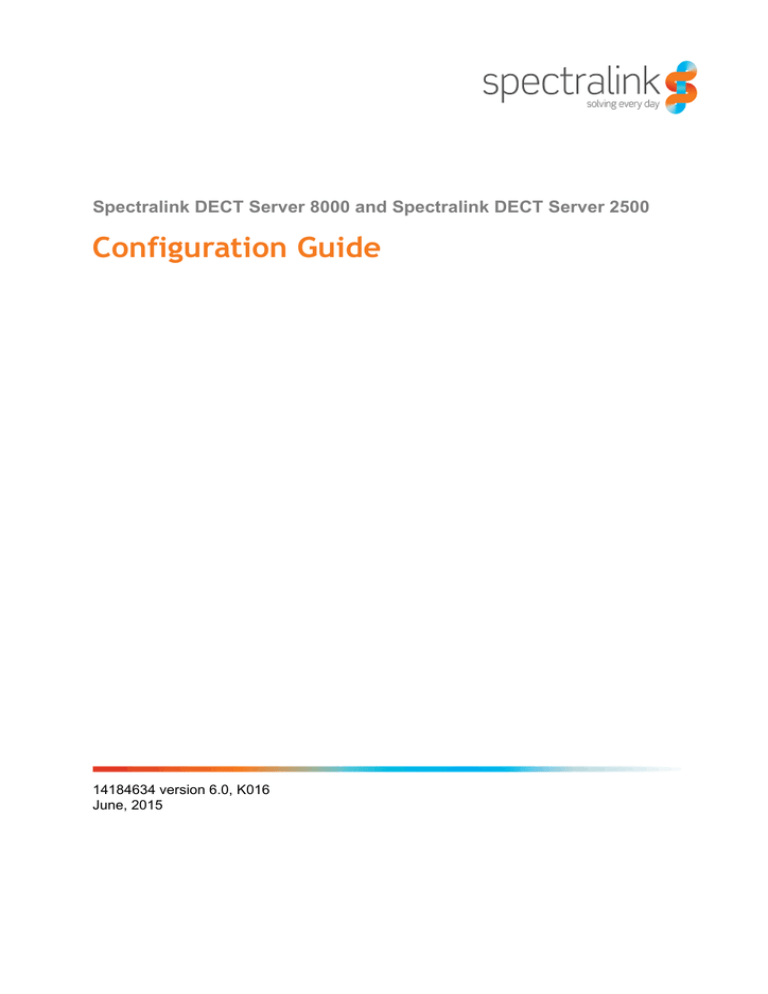 Spectralink DECT Server 2500 and 8000