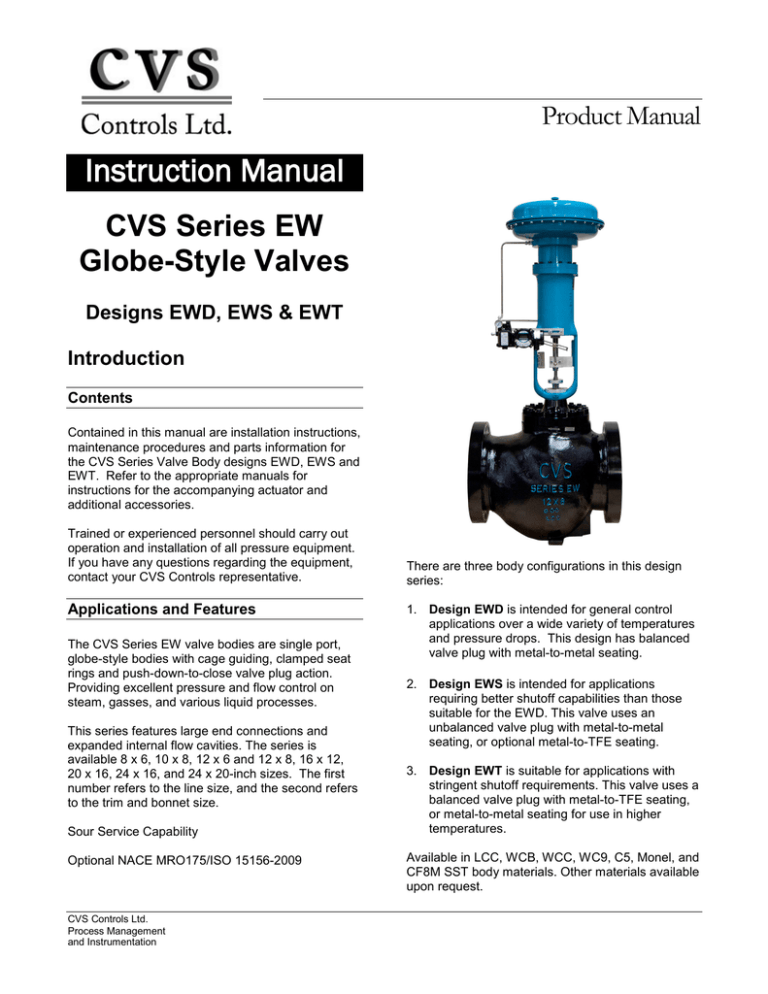 Series EW Globe Valves