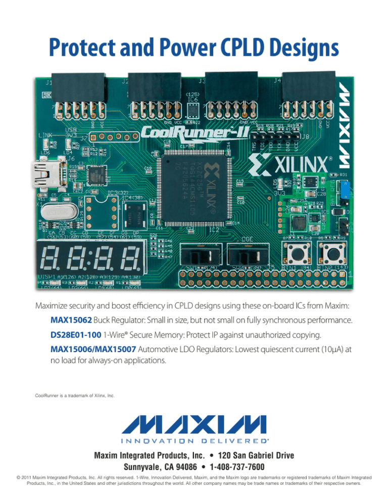 Protect and Power CPLD Designs