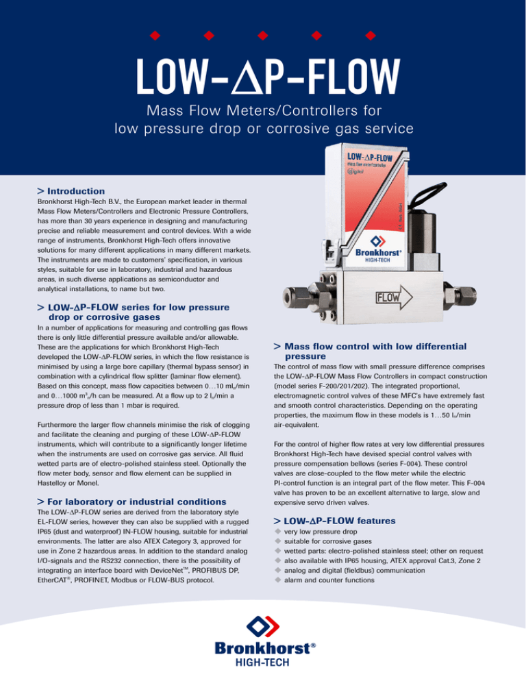 LOW-ΔP-FLOW - Bronkhorst