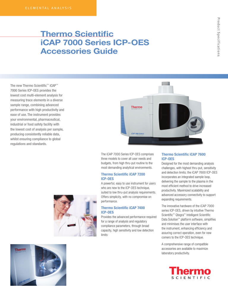 Thermo iCAP 7000 Acessórios