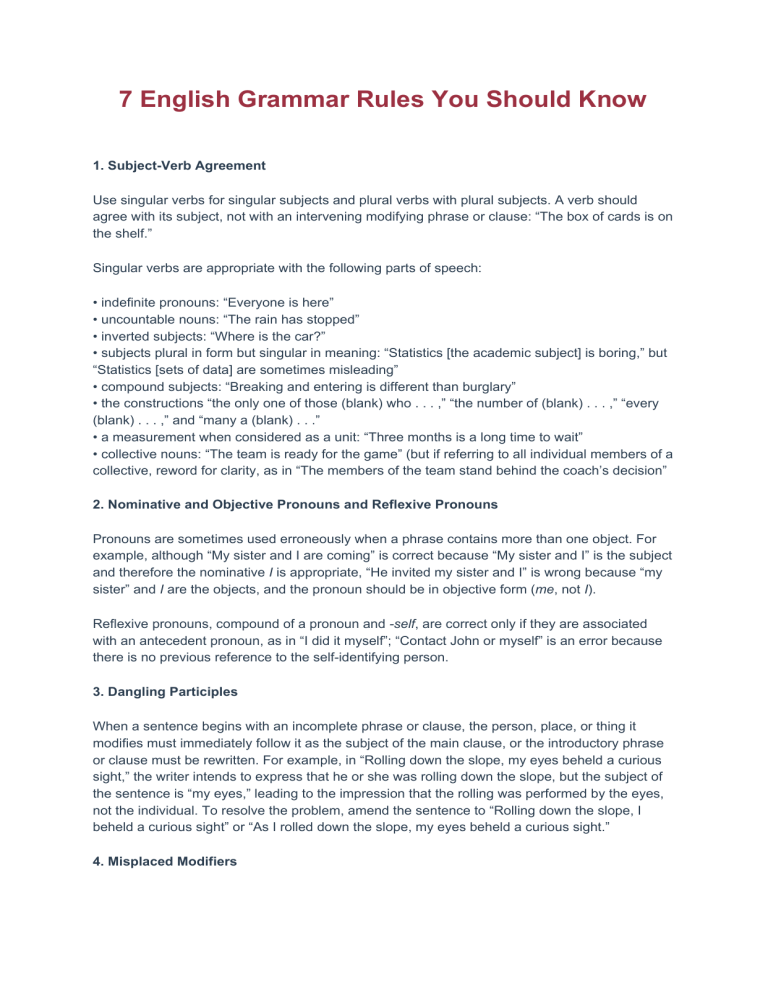 7 grammar tips