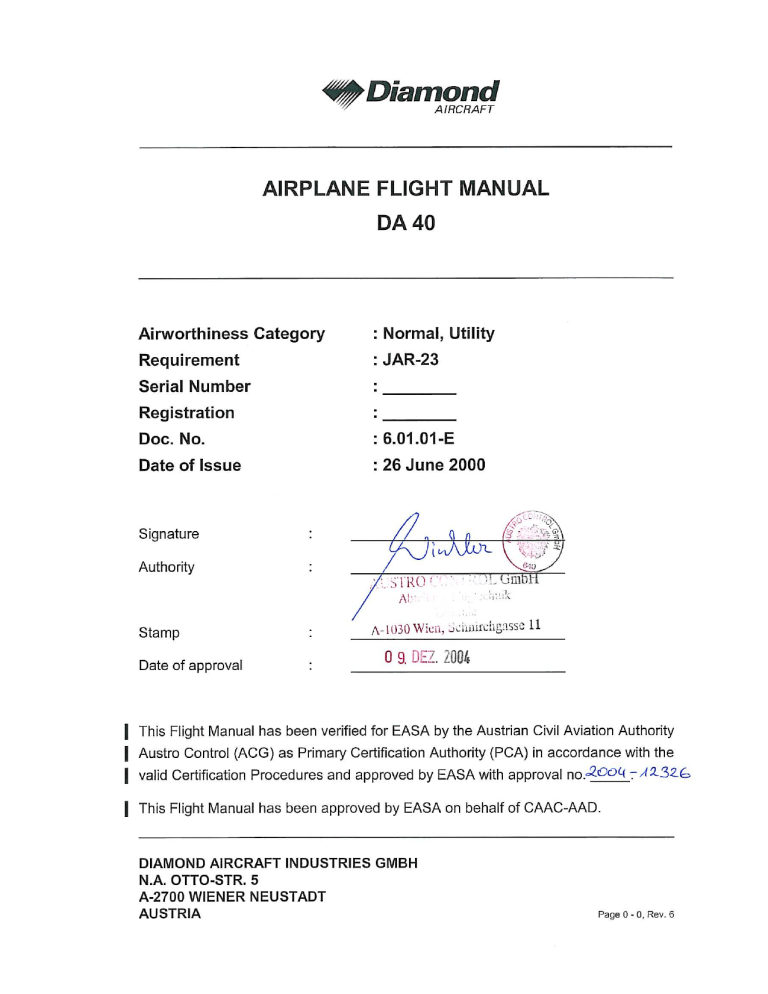 DA40 Flight Manual