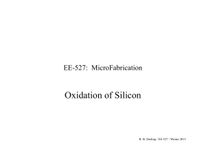 Oxidation of Silicon