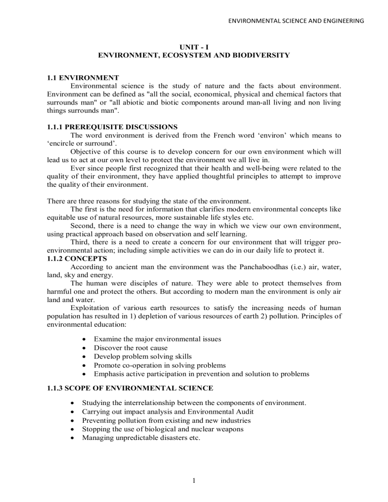 Envi Chapter 1 Envi Chapter 1