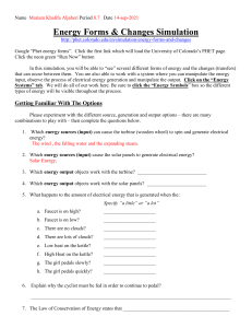 PHET Energy Forms & Changes Simulation ws 2020