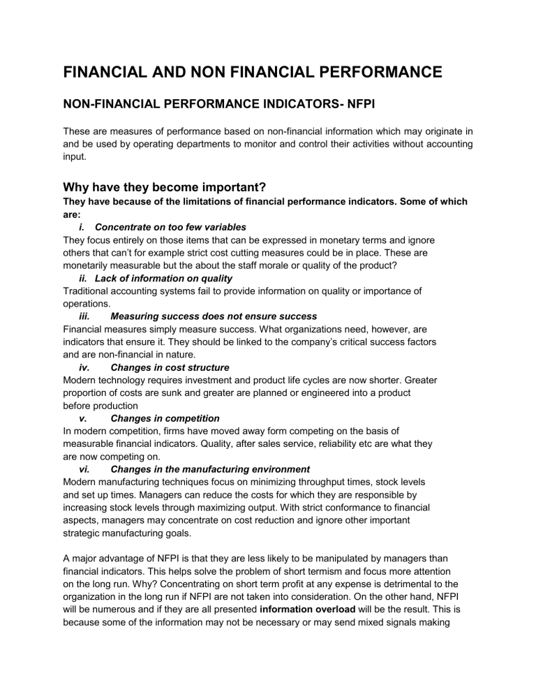 FINANCIAL AND NON FINANCIAL PERFORMANCE financial-and-non-financial-performance