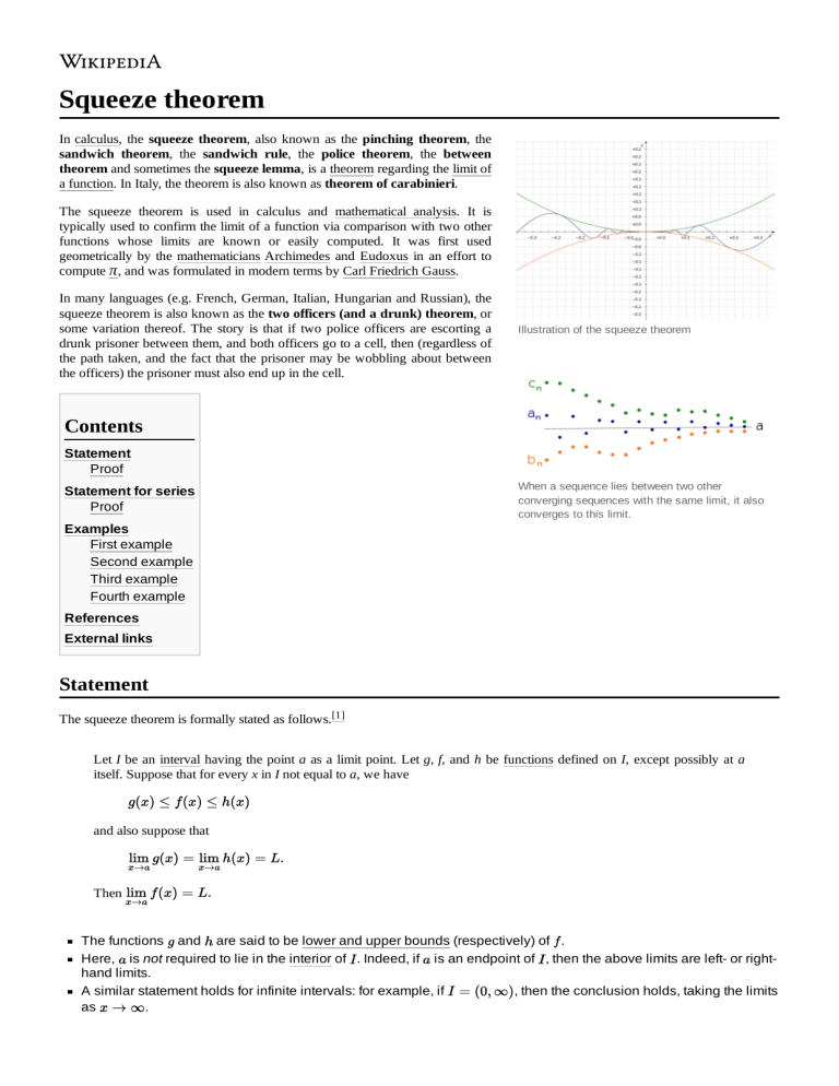 Squeeze theorem