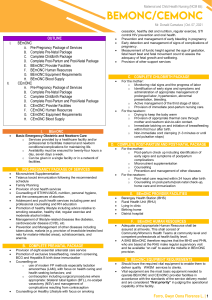 Routine Maternal Newborn Care Chart Review TABLE