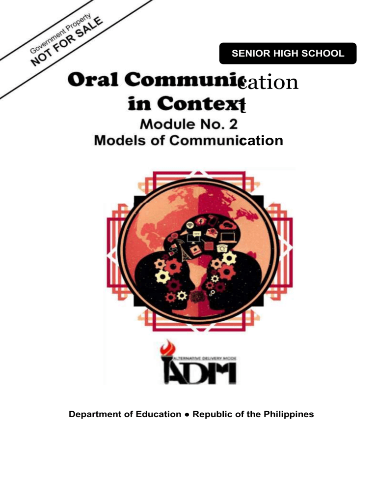 Oral Communication Models: Senior High Module