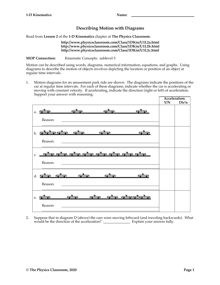 Describing Motion With Diagrams