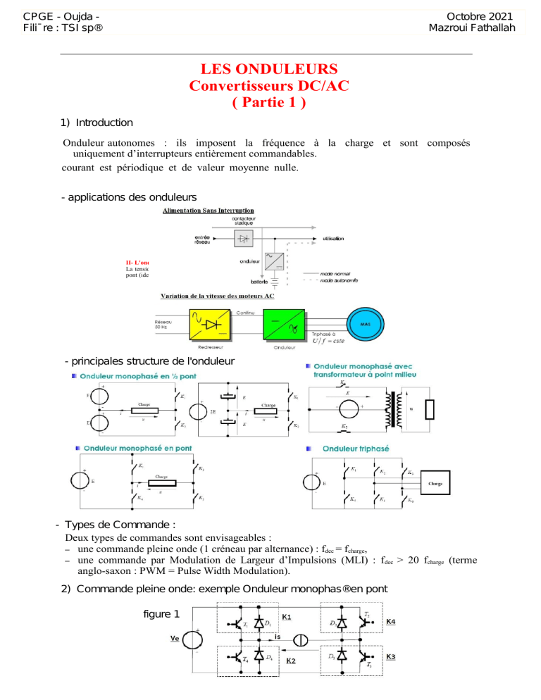 COURS onduleurs 2021
