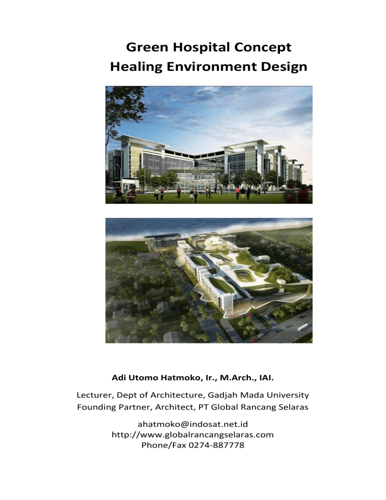 Green Hospital Concept: Healing Environment Design