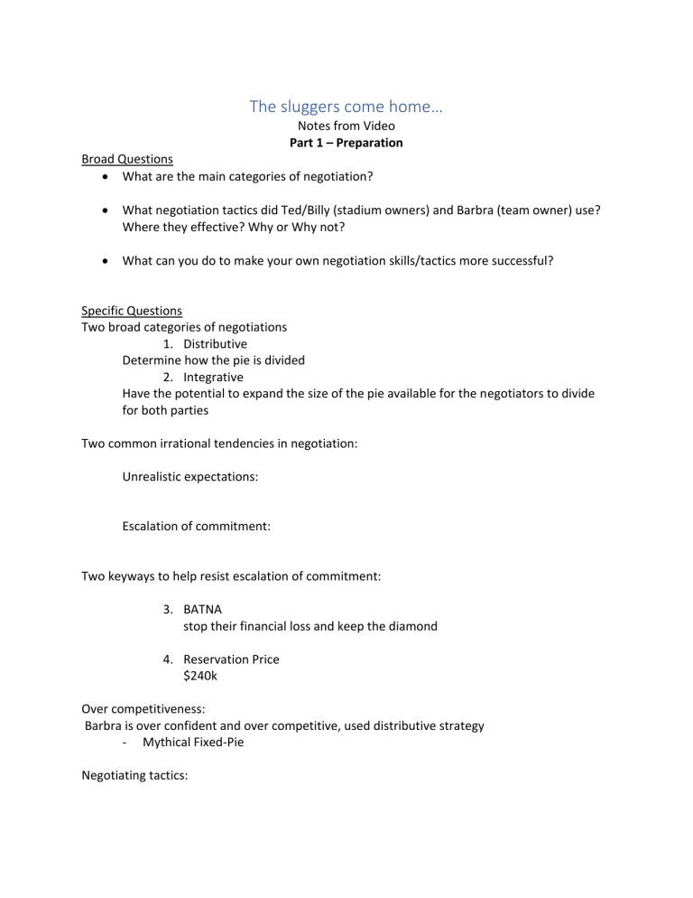 Negotiation Strategies: Distributive & Integrative Tactics