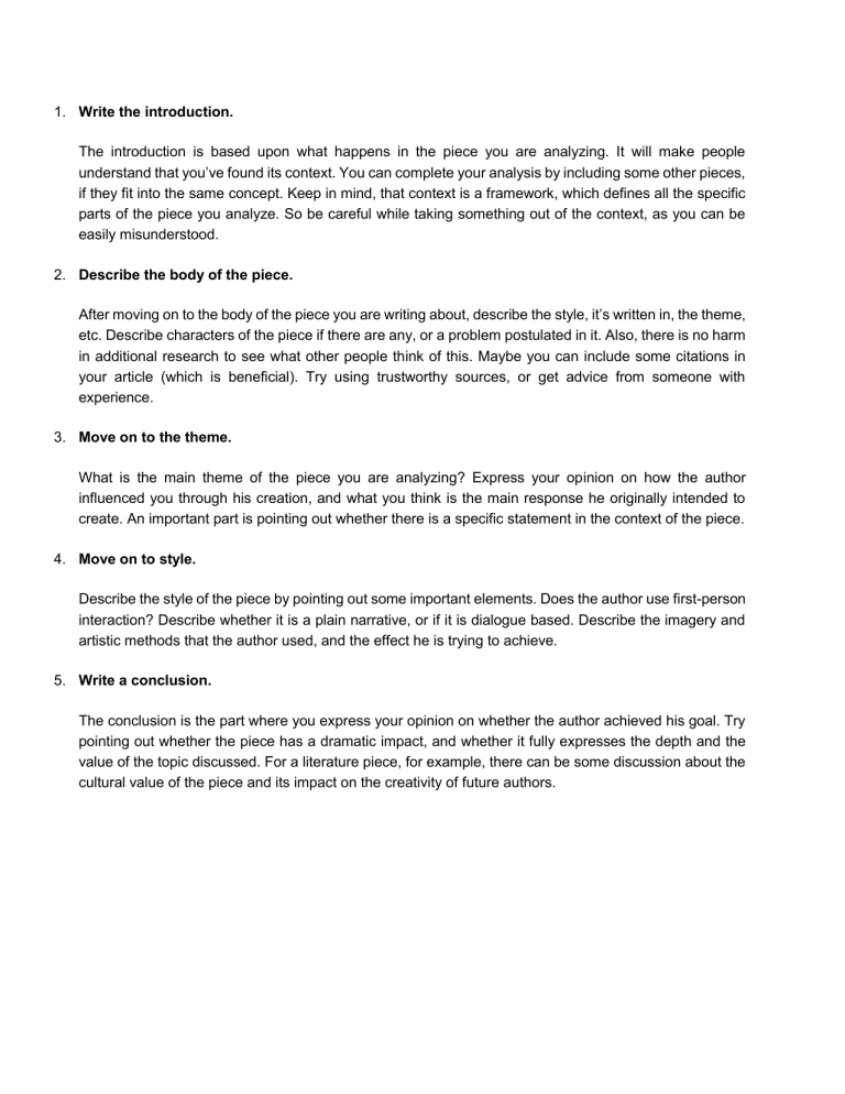 How to Write an Analysis: A Step-by-Step Guide