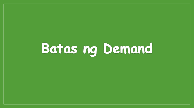 Batas ng Demand AP9