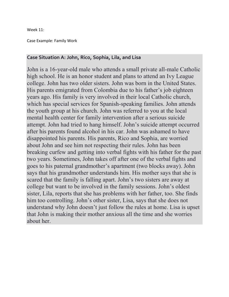 Family & Group Work Case Studies: Social Work Examples