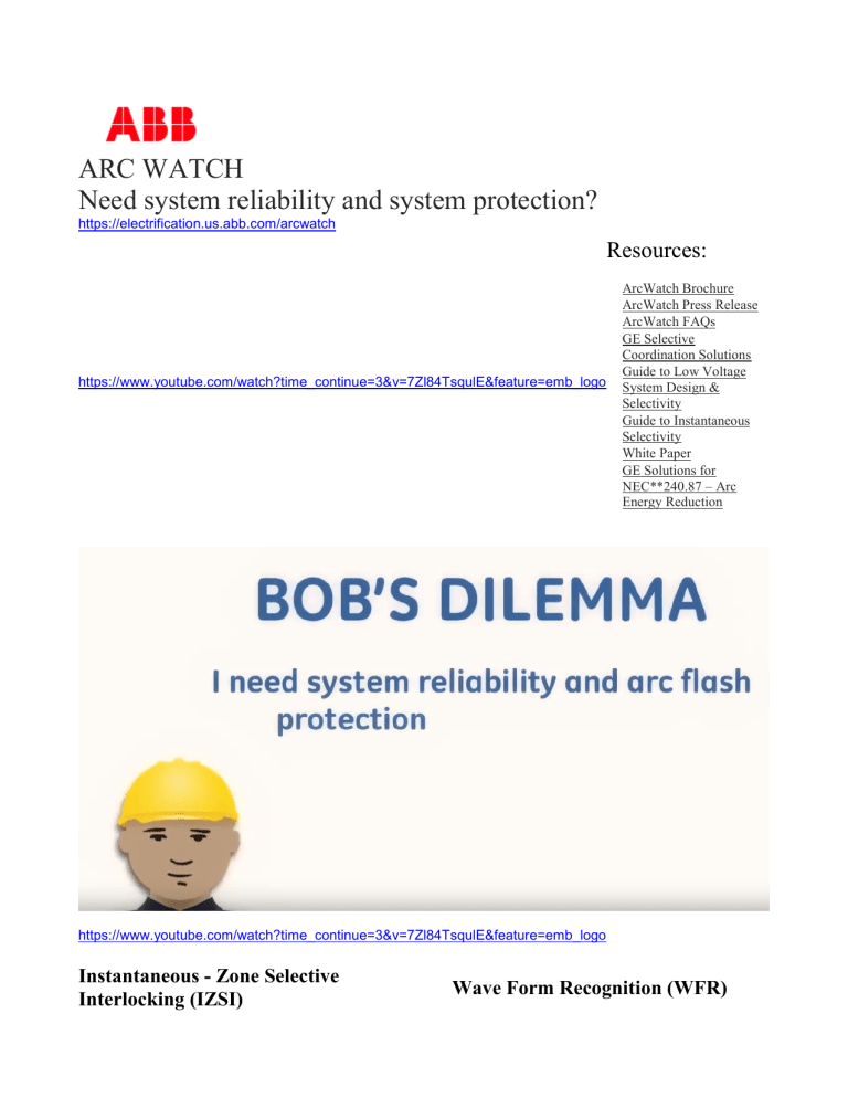 Arc Flash Protection: ABB ArcWatch System Reliability