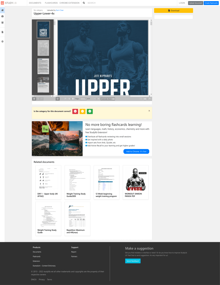 Upper-Lower 4x Workout Program
