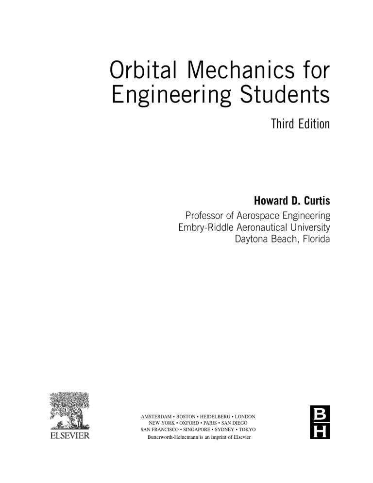 Orbital Mechanics for Engineering Students Textbook