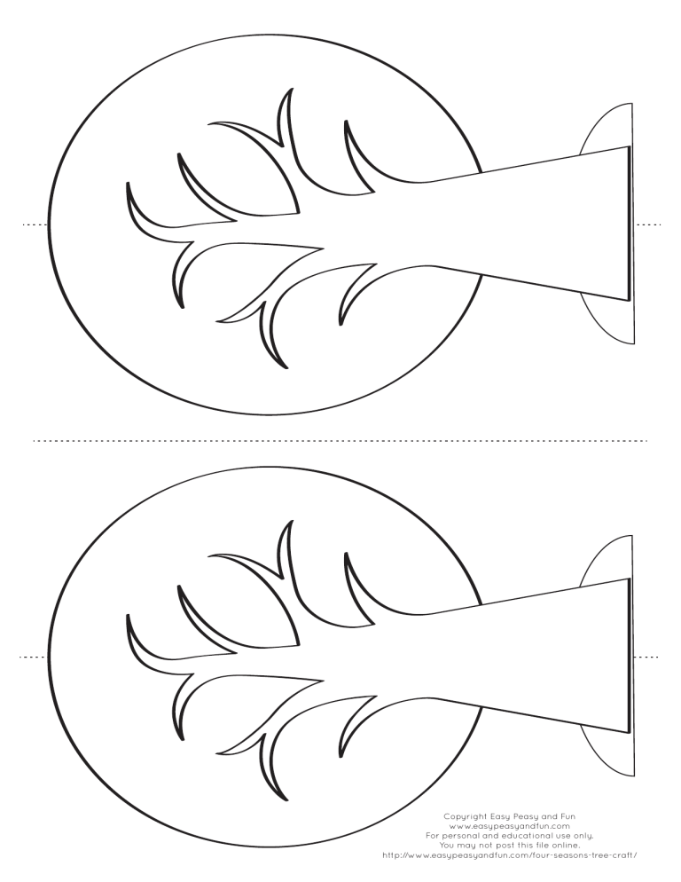 Four Seasons Tree Craft Template