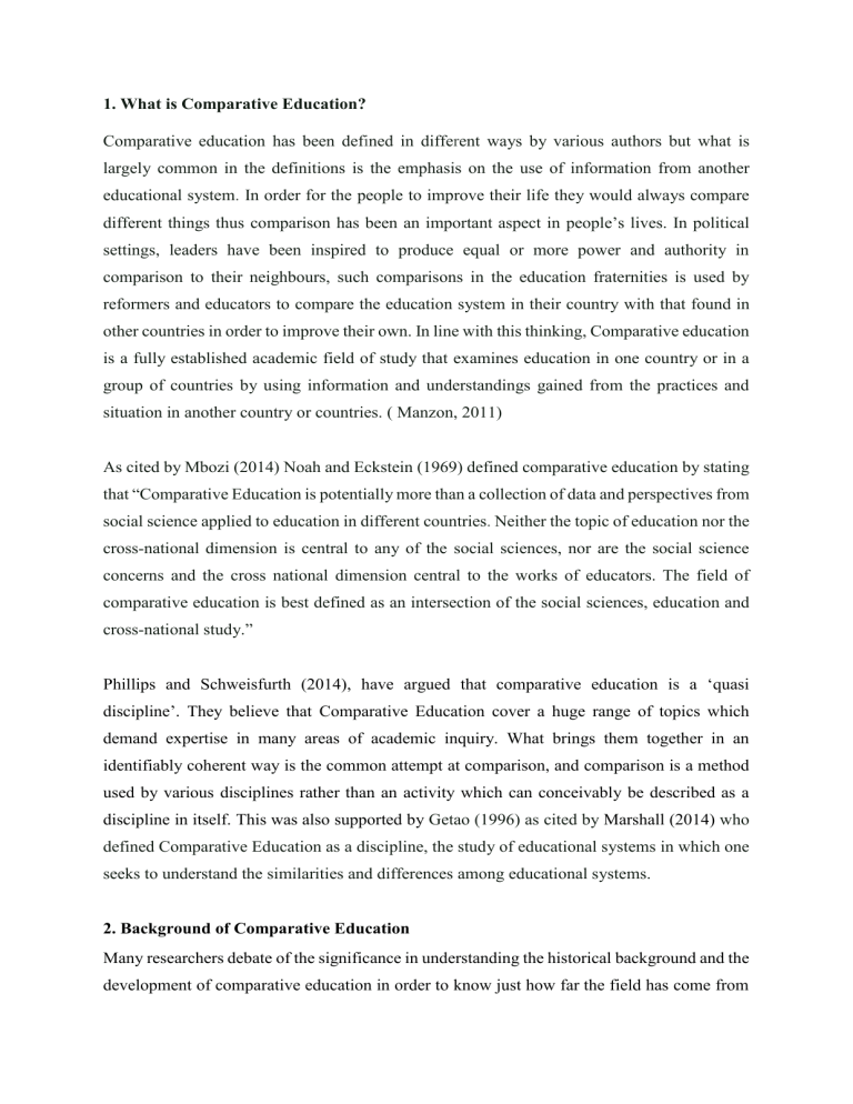 Comparative Education: Definition, Purpose & Analysis