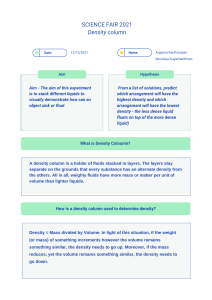 density column lab