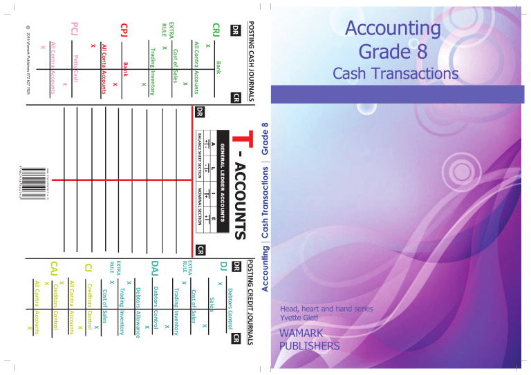 Accounting Grade 8: Cash Transactions Workbook
