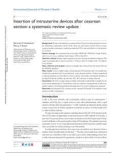 IUD Insertion Clinic Checklist
