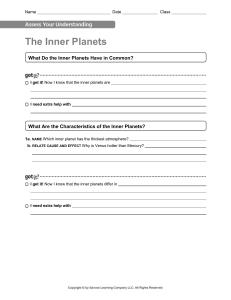 Inner vs. Outer Planets: Venn Diagram