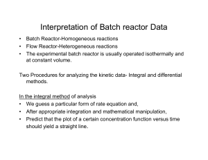Chemical Reaction Engineering Problem Set