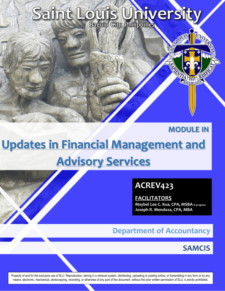 Financial Management & Advisory Services Module