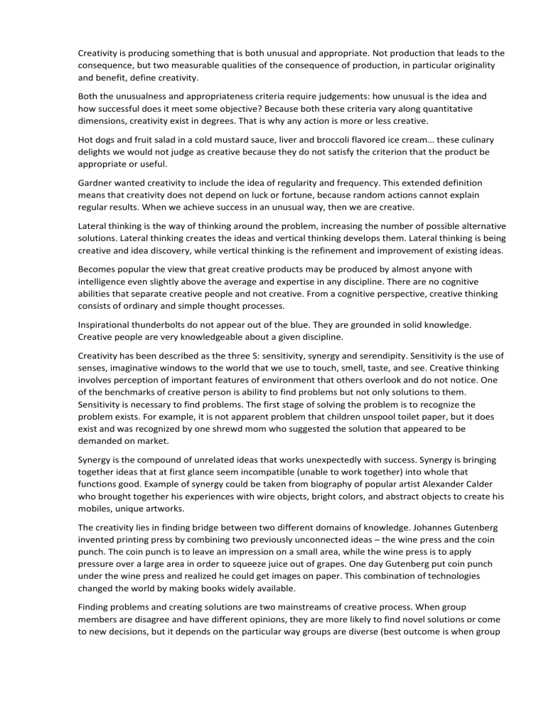 Understanding Creativity: Definition, Process, and Components