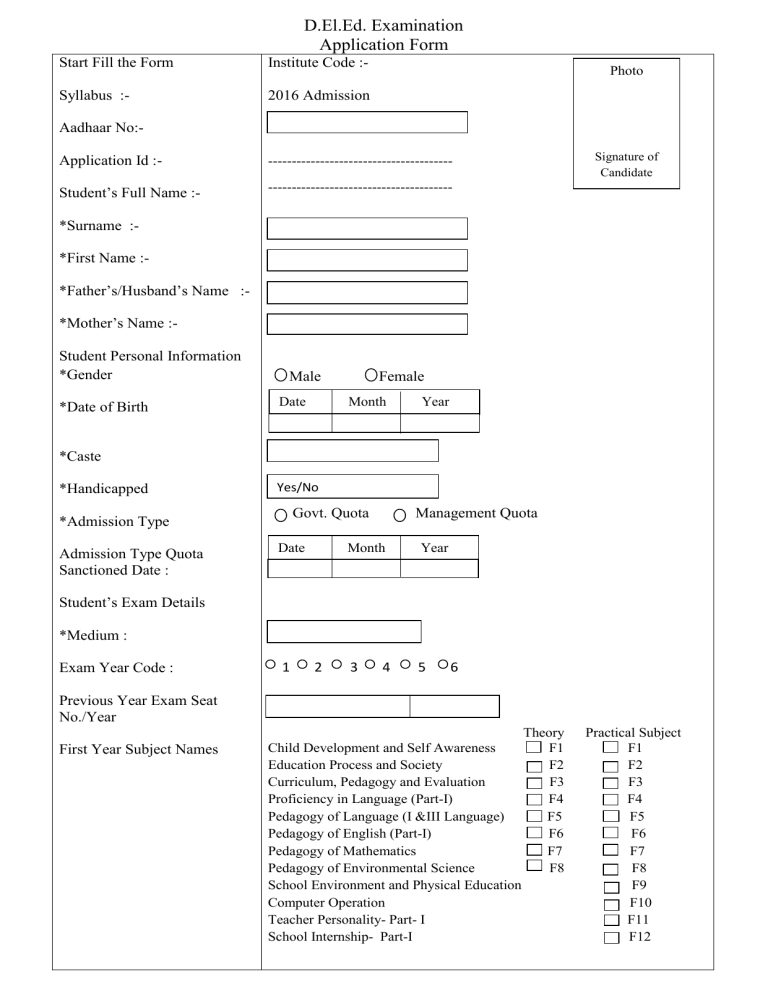 Sample DELED ONLINE FORM Sample DELED ONLINE FORM