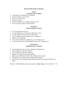 Driscoll's Model of Reflection: A Guide to Reflective Practice