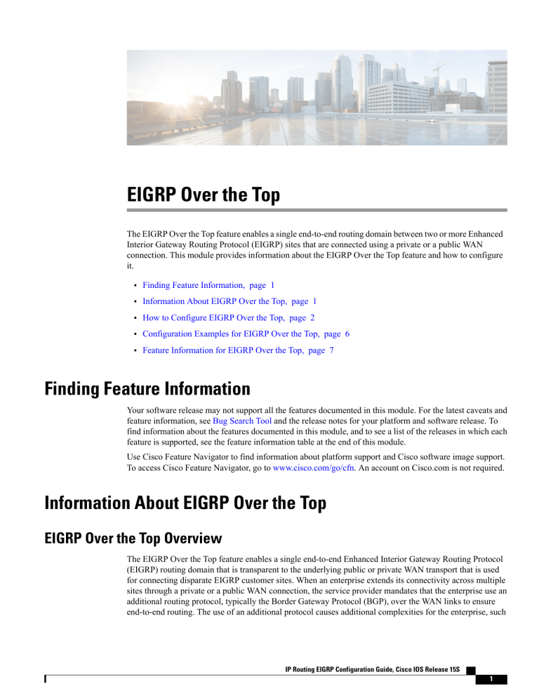EIGRP Over the Top Configuration Guide