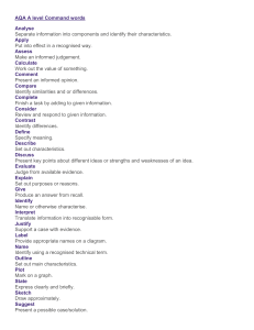 HSC Chemistry Verbs: NESA Definitions & Approaches