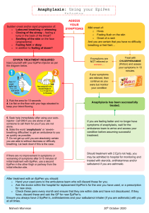 Anaphylaxis Action Plan - Lexington Public Schools