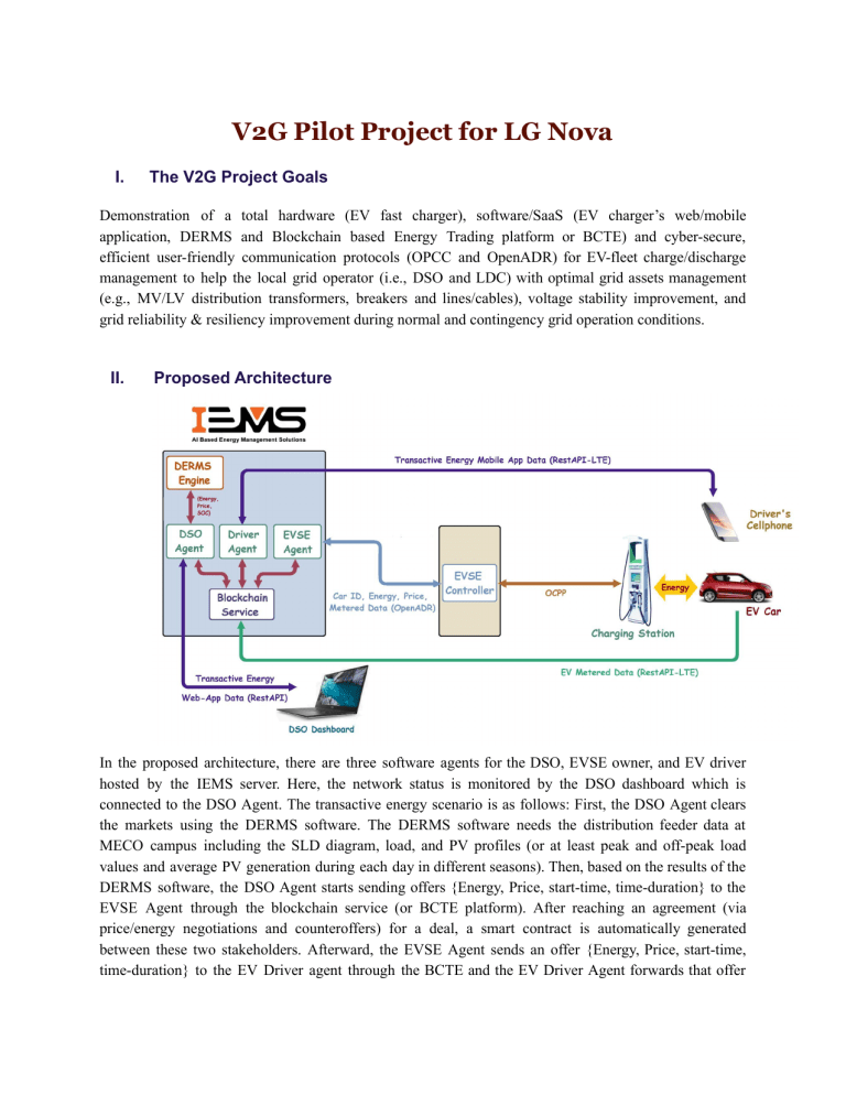 V2G Pilot Project Proposal for LG Nova