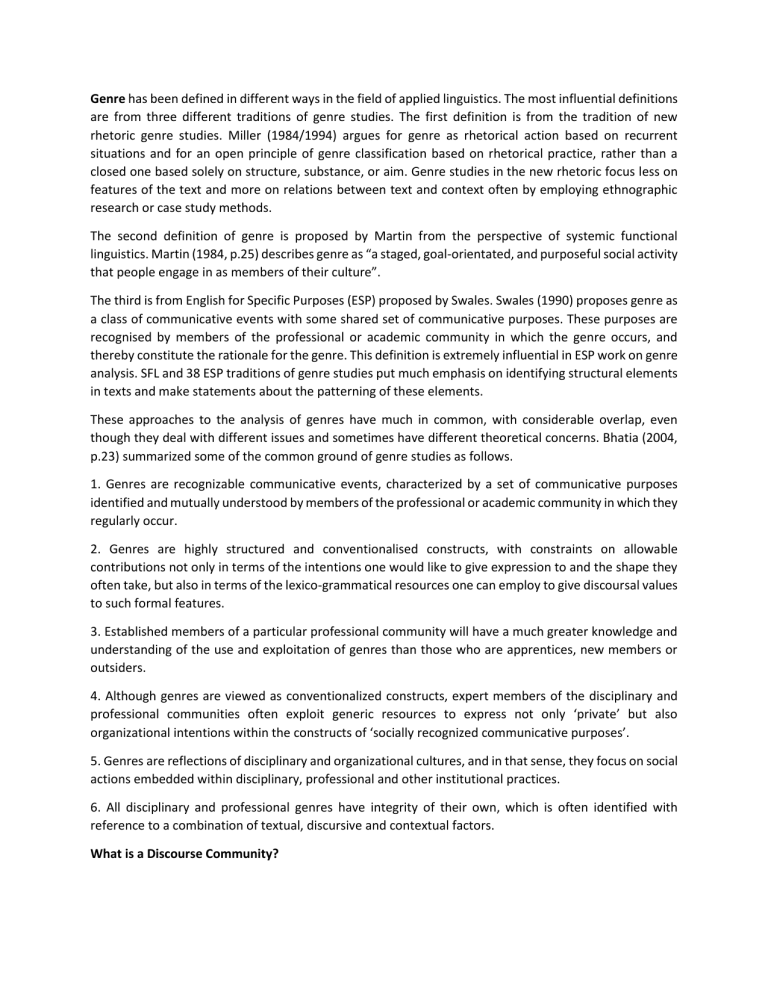 What is a Discourse Community