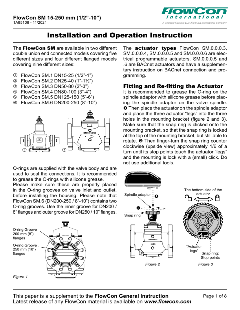 FlowCon SM Instruction